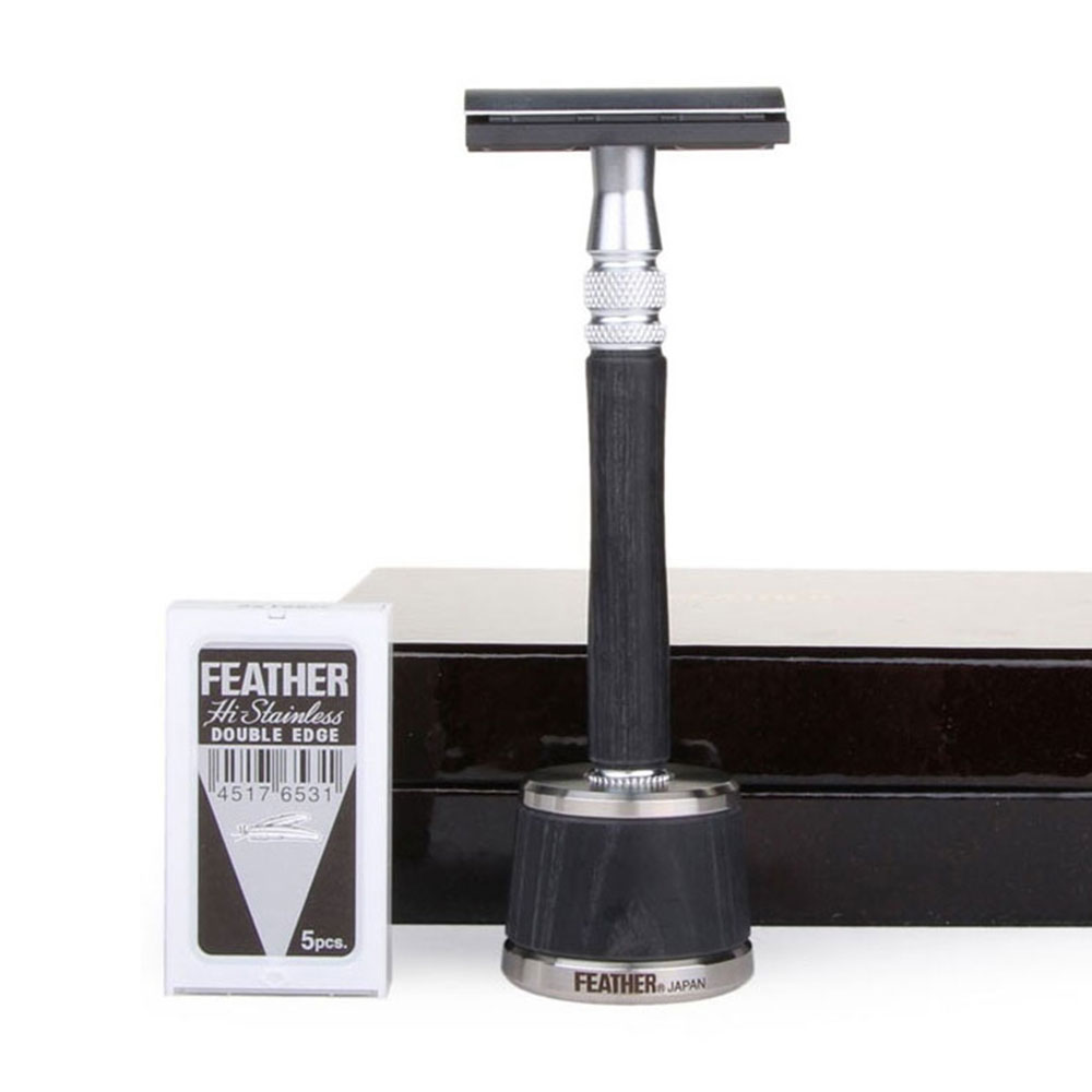 Hommage Feather Wood Handle Double Edge RazorHommage Feather Wood ...