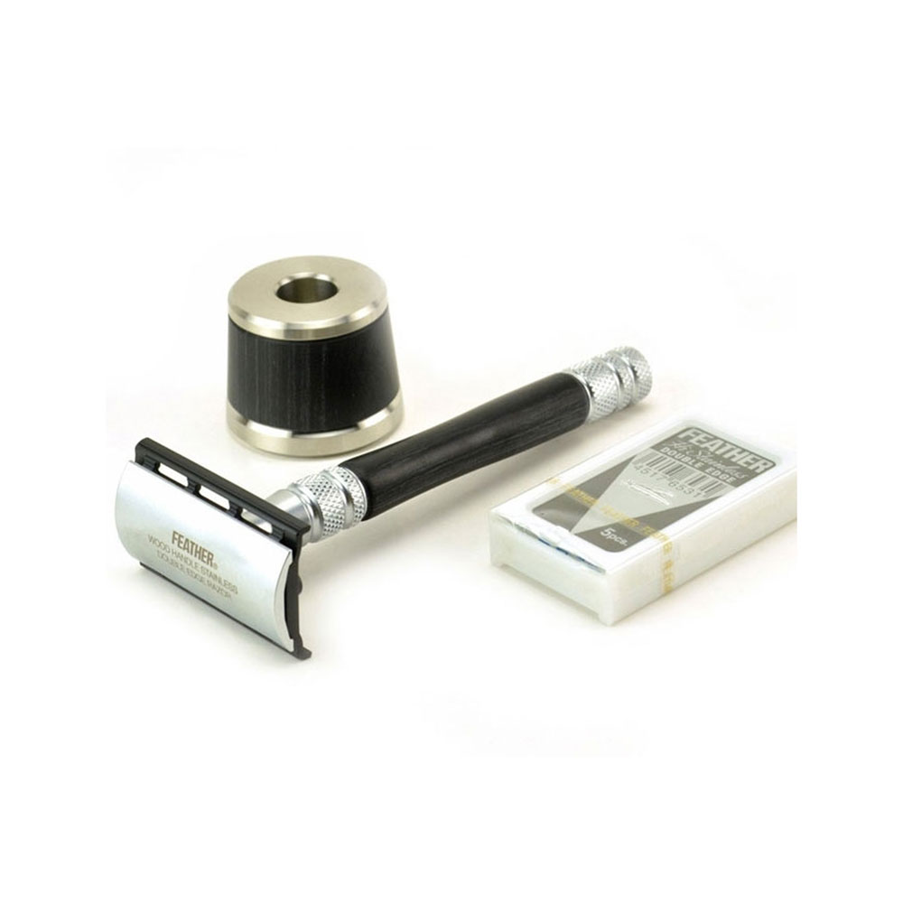 Hommage Feather Wood Handle Double Edge RazorHommage Feather Wood ...