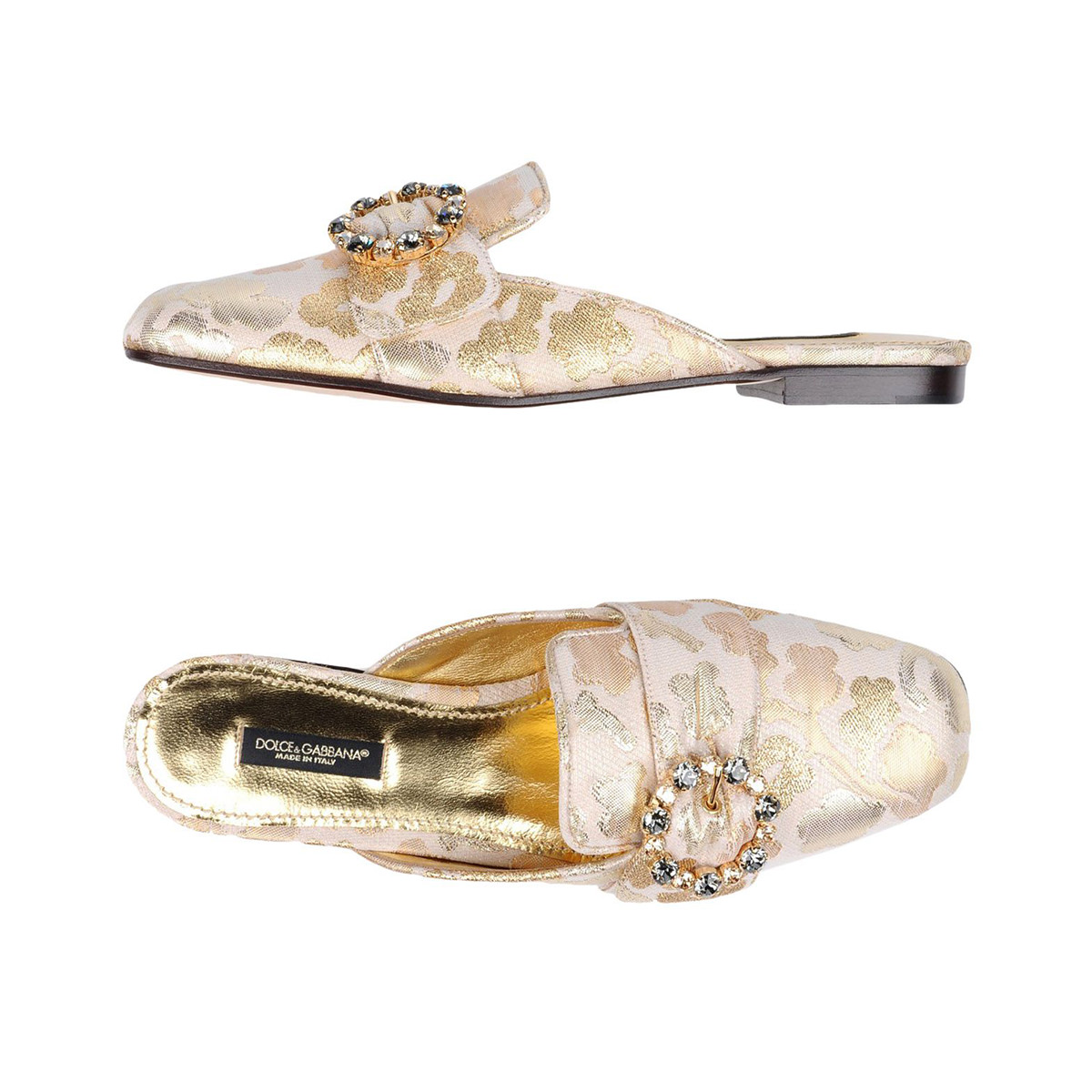 Dolce & Gabbana Gold MulesDolce & Gabbana Gold Mules - OFour