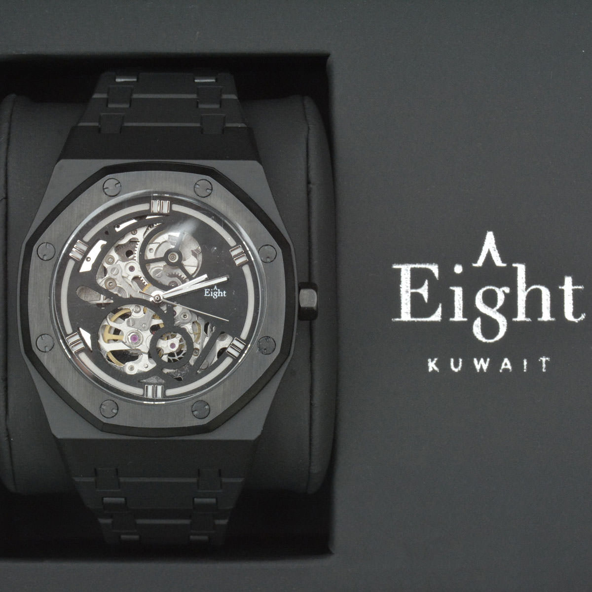Eight Kuwait Watch Silver SkeletonEight Kuwait Watch Silver Skeleton ...