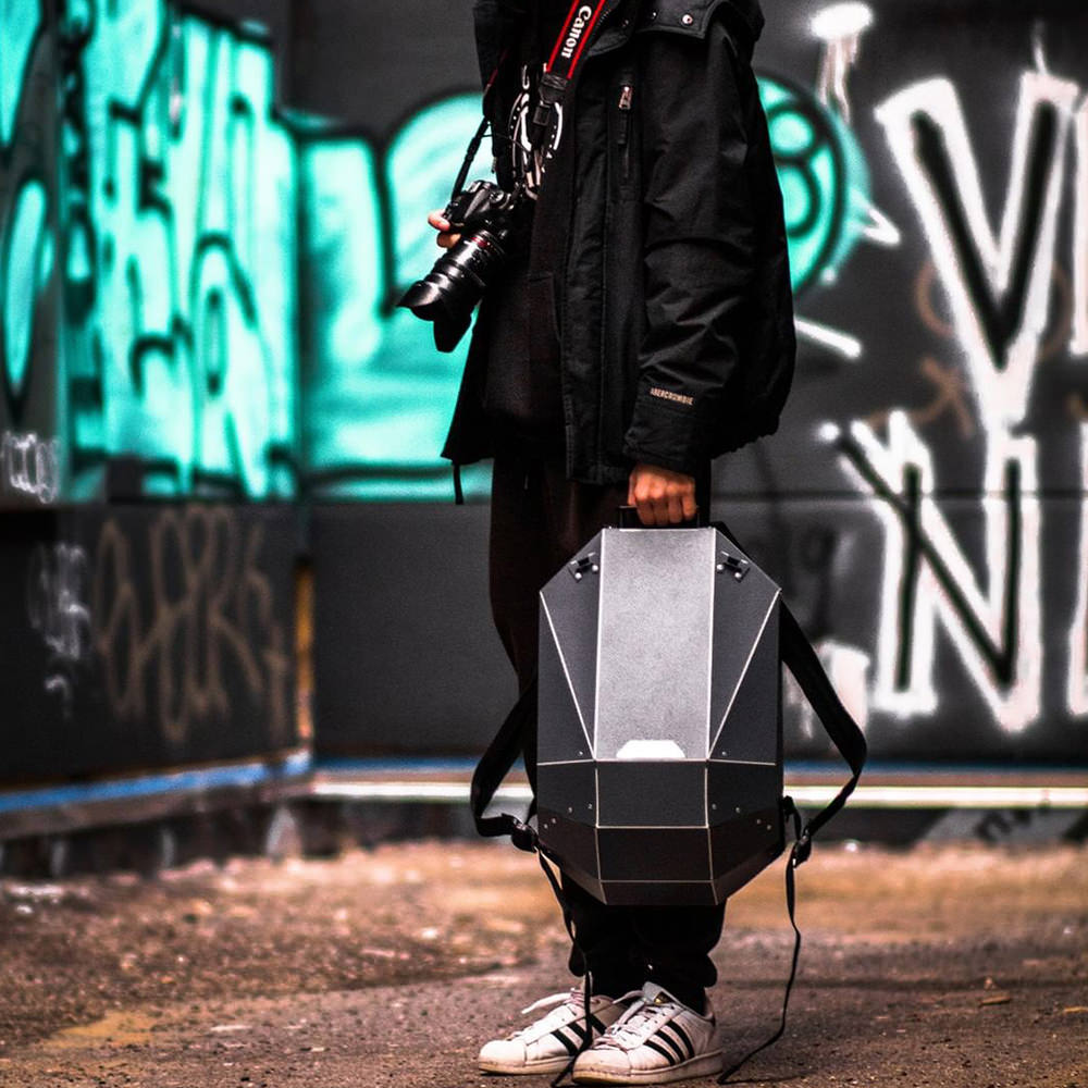 Hard-Shell Polymer Backpack GrayHard-Shell Polymer Backpack Gray - OFour