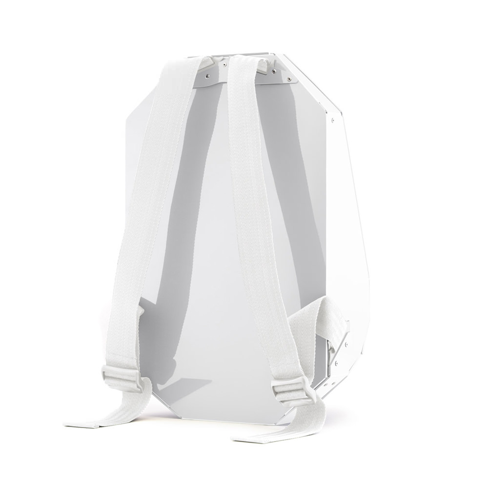 Hard-Shell Polymer Backpack Glossy WhiteHard-Shell Polymer Backpack ...
