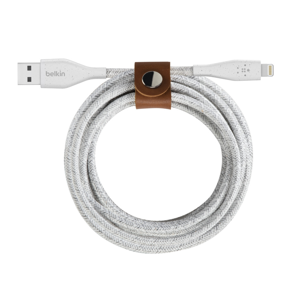 DuraTek™ Plus Lightning to USB-A Cable with Strap WhiteDuraTek™ Plus ...