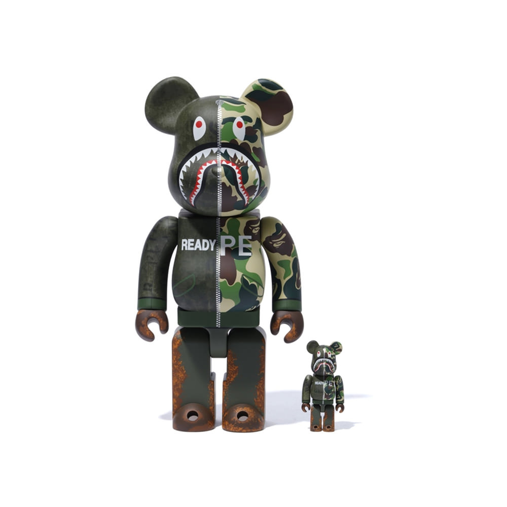 Bearbrick x ReadyMade 100% & 400% Set Bearbrick Olive DrabBearbrick x ...