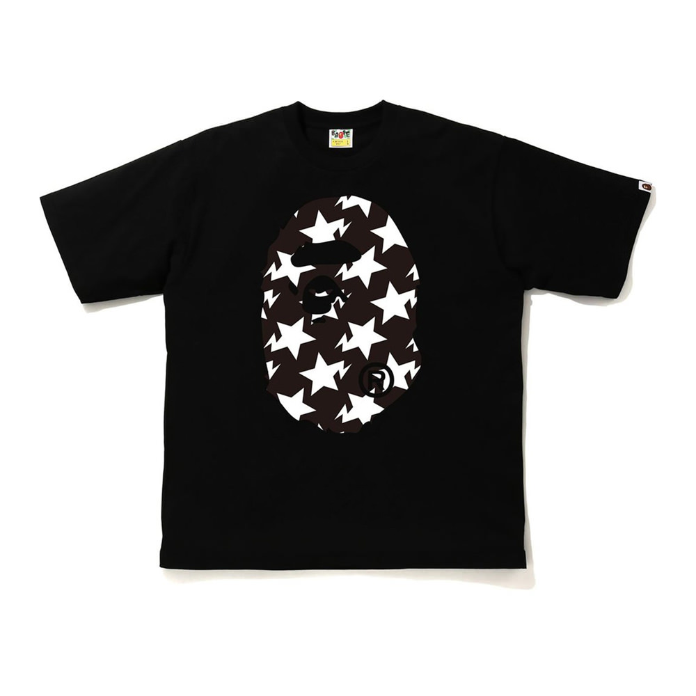 Bape Sta Pattern Big Ape Head Relaxed Tee Black/blackBape Sta Pattern ...