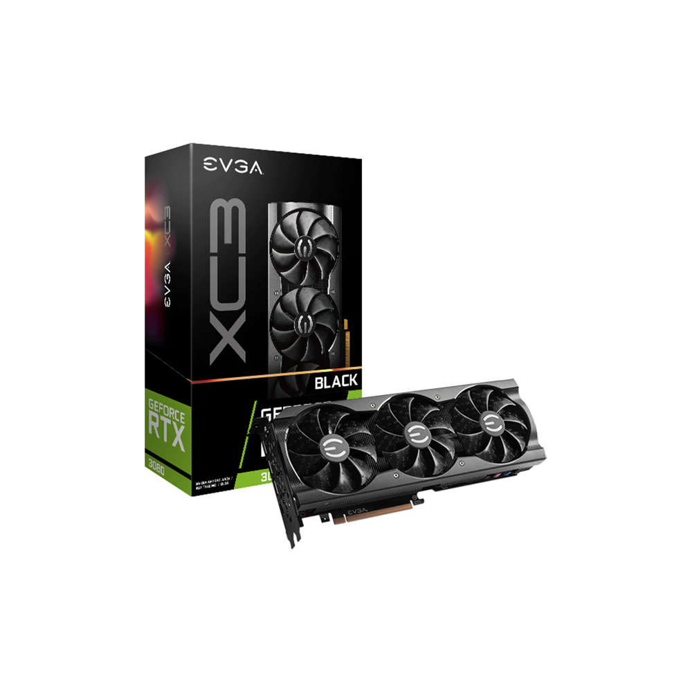 NVIDIA EVGA GeForce RTX 3080 XC3 BLACK GAMING Graphics Card (10G-P5 ...