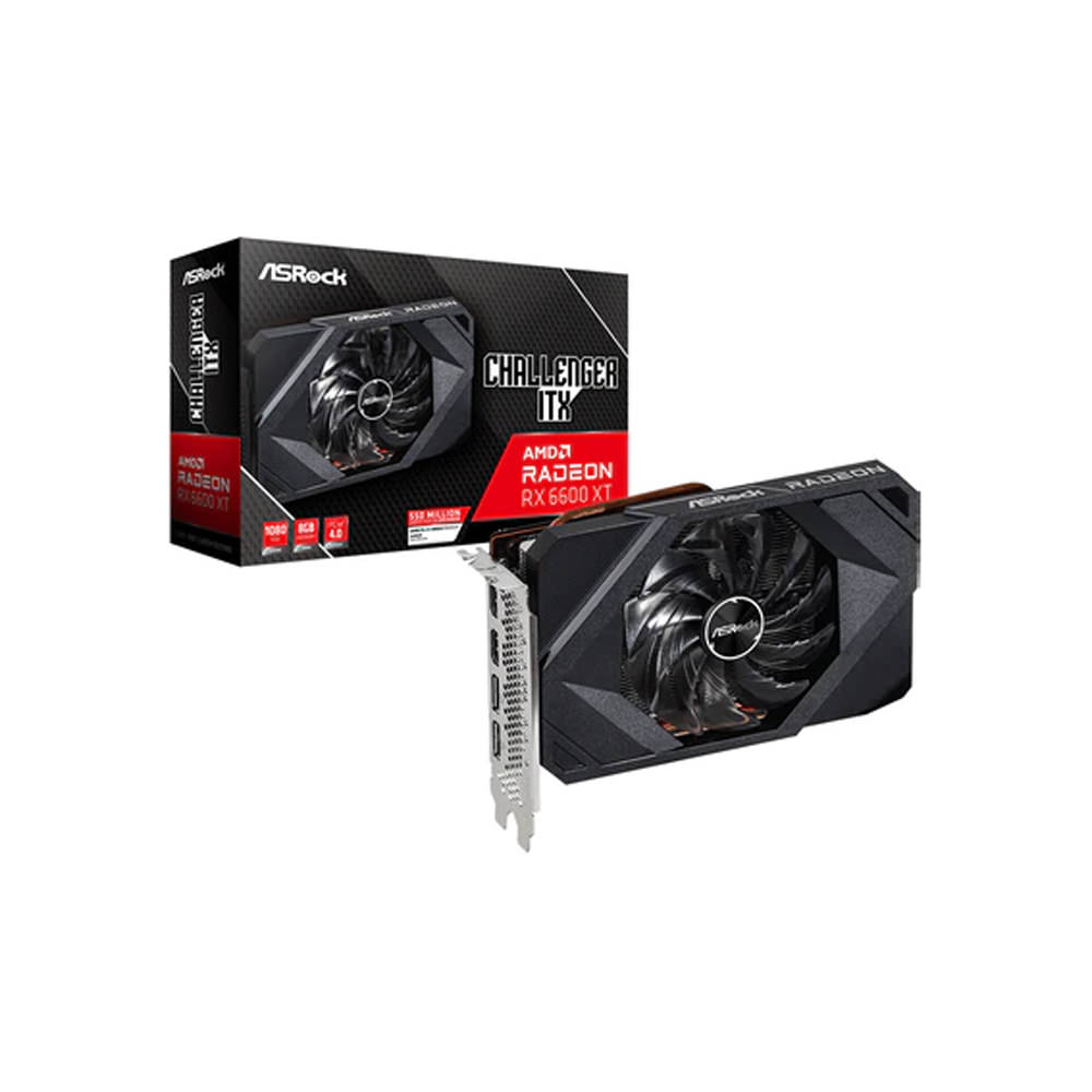 AMD ASROCK Radeon RX 6600 XT Challengere ITX 8G Graphics Card (RX6600XT ...