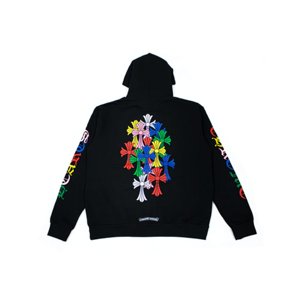 Chrome Hearts Multi Color Cross Cemetery Hoodie BlackChrome Hearts 
