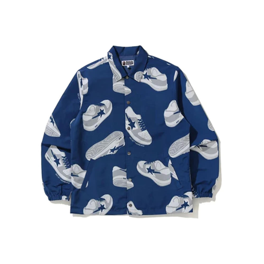 Bape Sta Random Coach Jacket NavyBape Sta Random Coach Jacket Navy - OFour