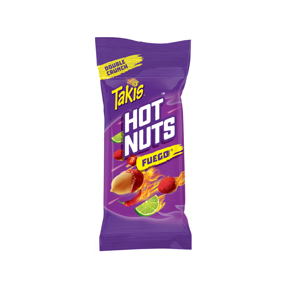TAKIS Hot Nuts Fuego Double Crunch Peanuts Bag of 3.2 ouncesTAKIS Hot ...