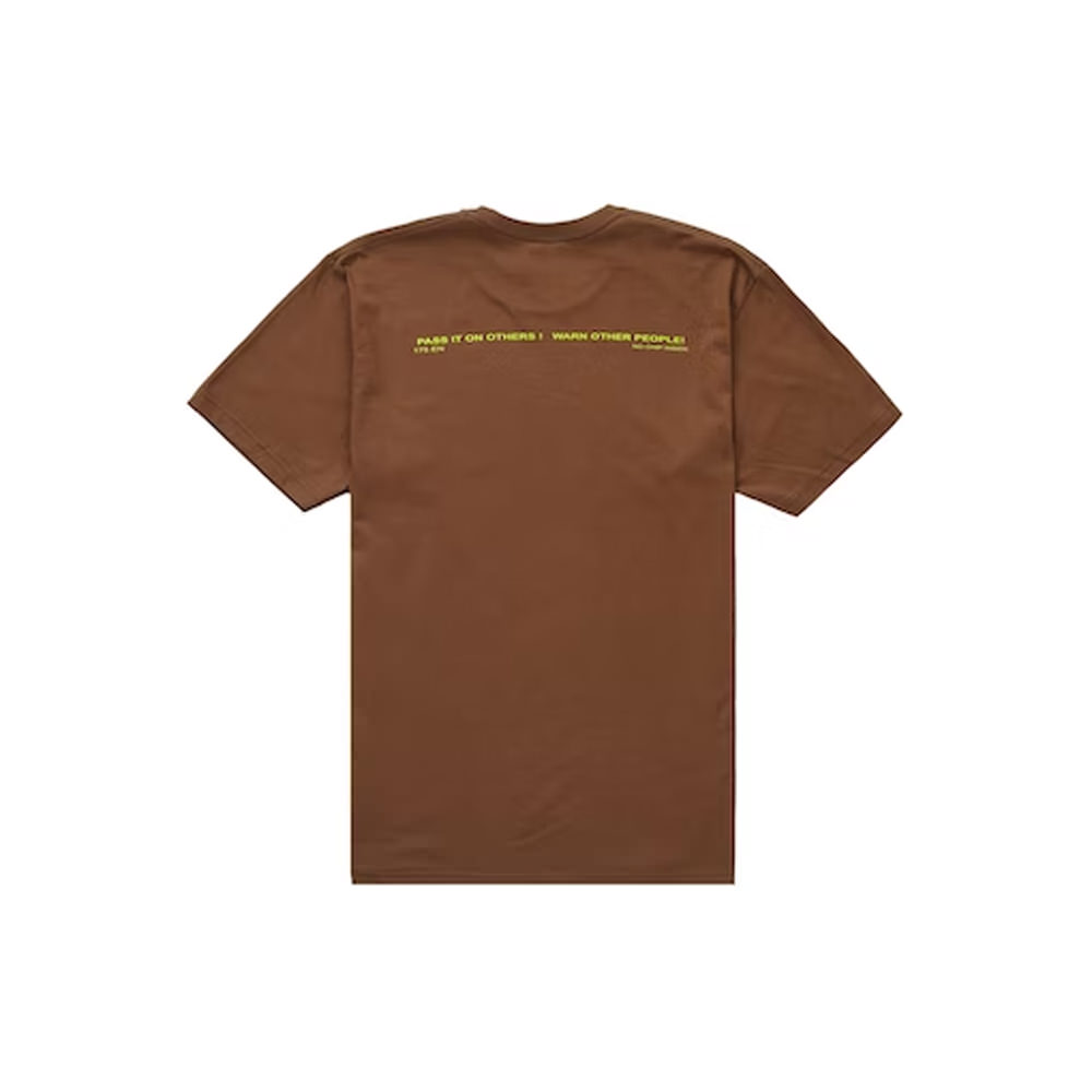 Supreme Warning Tee BrownSupreme Warning Tee Brown - OFour