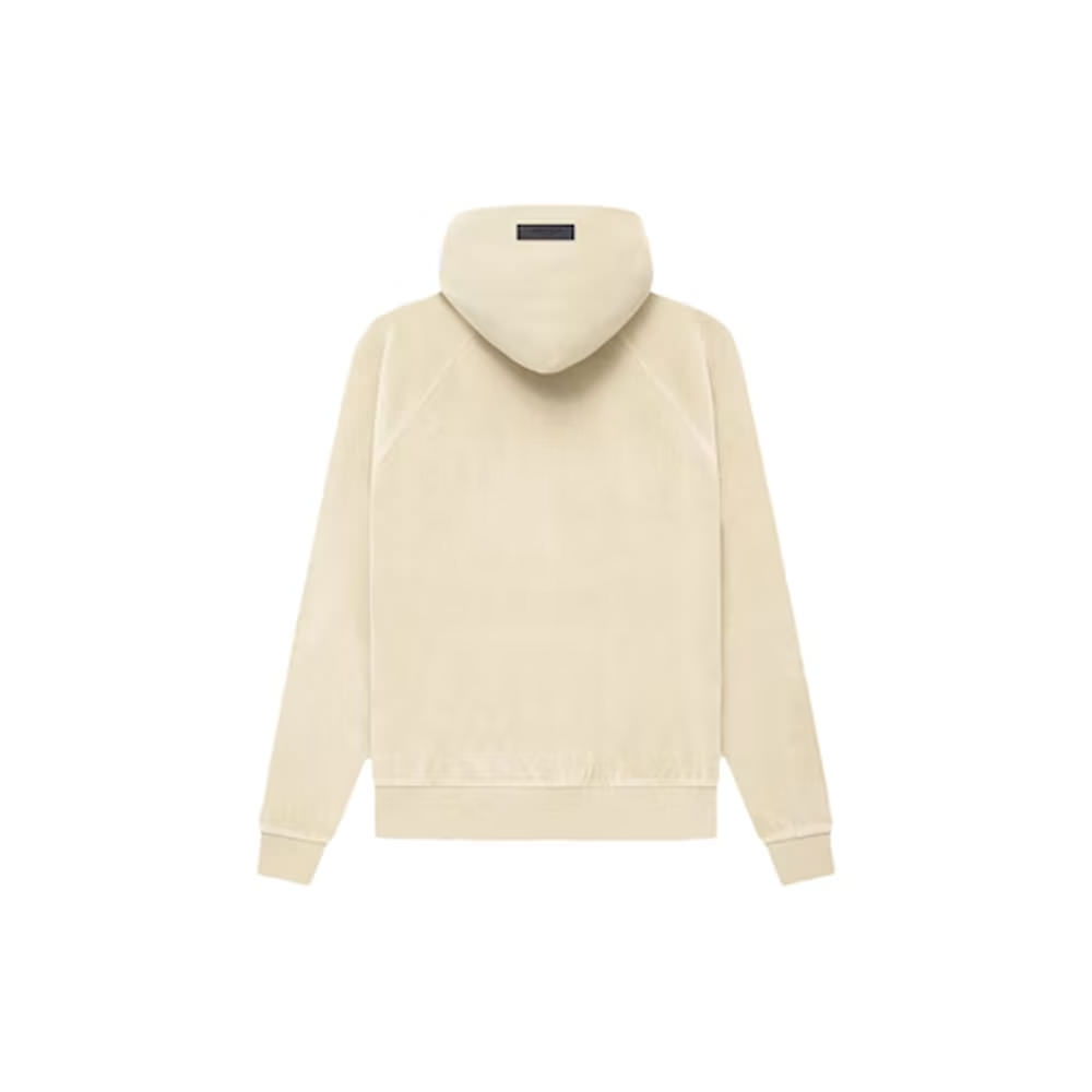 Fear of God Essentials Women’s Velour Hoodie Egg ShellFear of God ...