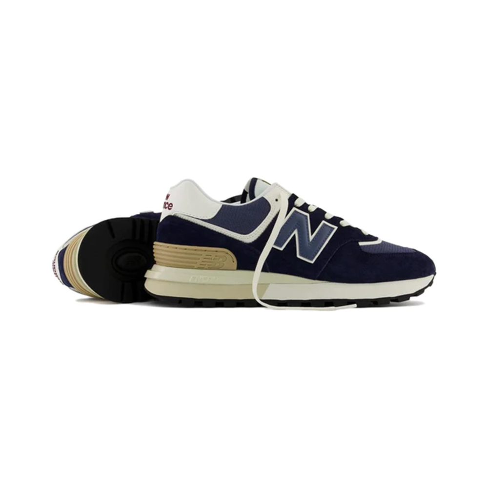 New Balance 574 Navy White BeigeNew Balance 574 Navy White Beige - OFour