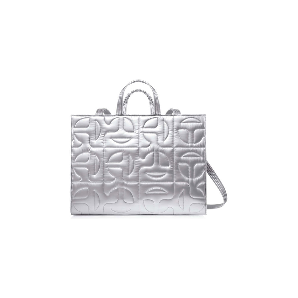 Telfar x Moose Knuckles Quilted Large Shopper SilverTelfar x Moose ...