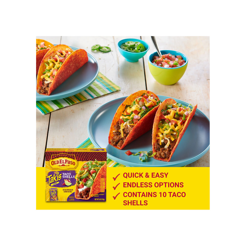 Old El Paso Takis Fuego Stand ‘N Stuff Taco Shells, 10-countOld El Paso ... Old El Paso Takis Fuego Stand ‘N Stuff Taco Shells, 10-countOld El Paso ...