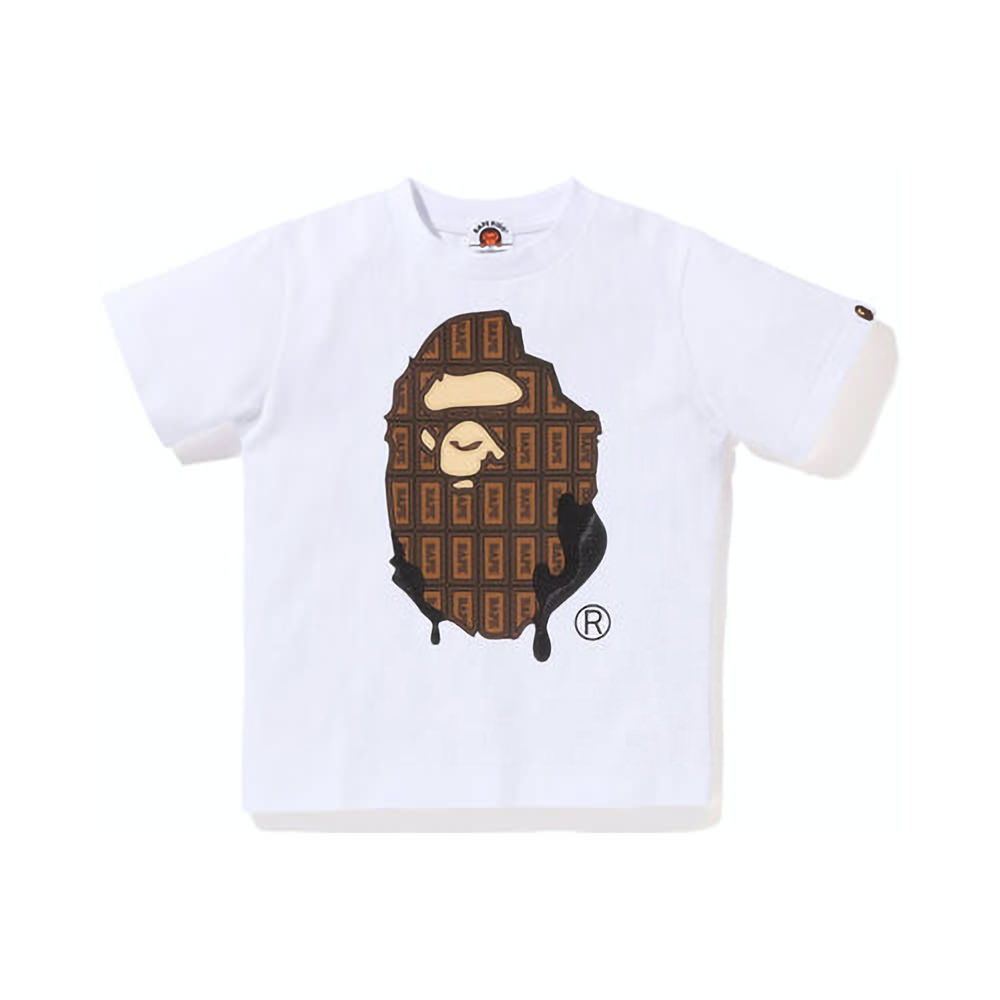 BAPE Kids Valentine Chocolate Ape Head Tee (SS23) WhiteBAPE Kids ...