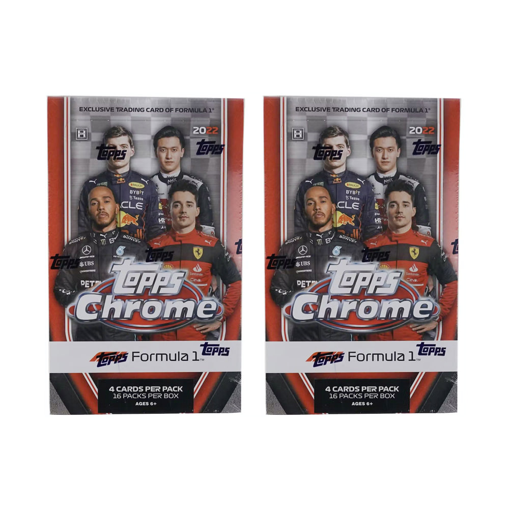 2022 Topps Chrome Formula 1 Racing Hobby Lite Box (16 Packs) 2x Lot2022 ...
