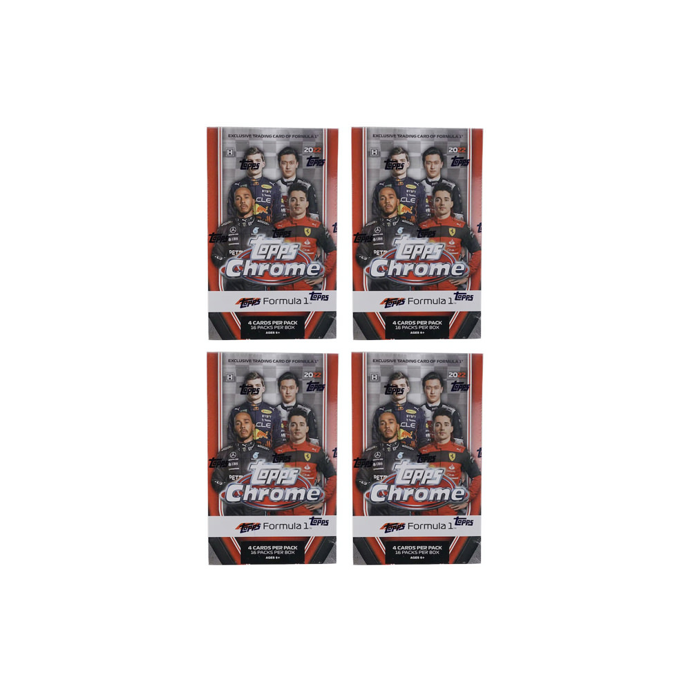 2022 Topps Chrome Formula 1 Racing Hobby Lite Box (16 Packs) 4x Lot2022 ...