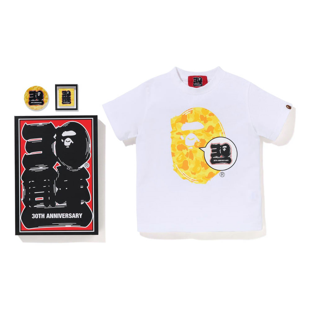 BAPE Kids Bape 30th Anniversary Ape Head Tee Set WhiteBAPE Kids Bape ...