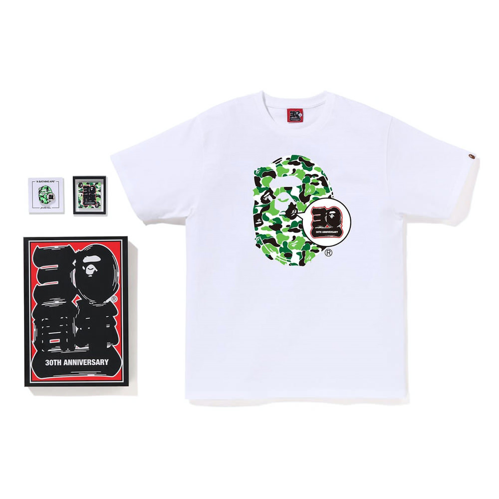 BAPE Store Chengdu Bape 30th Anniversary Ape Head Tee Set WhiteBAPE ...