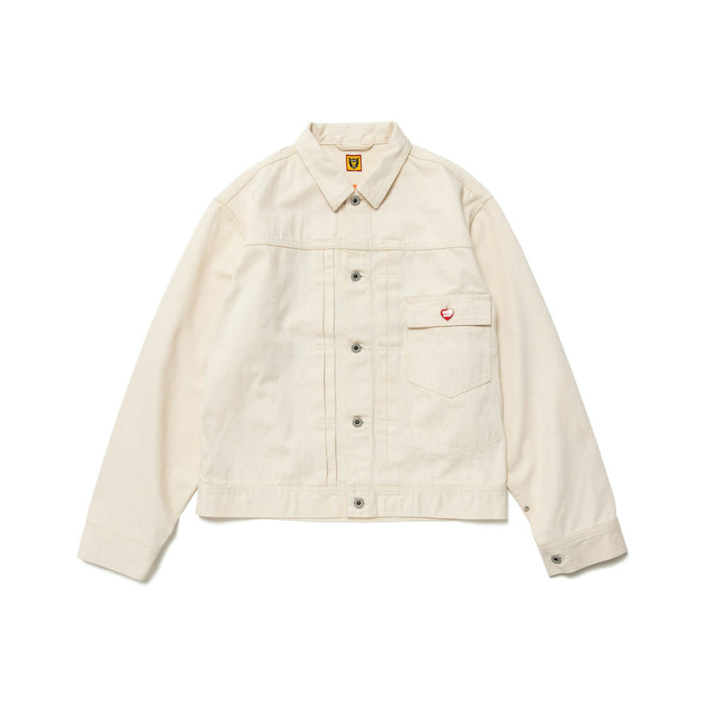 Human Made Natural Denim Work Jacket WhiteHuman Made Natural Denim Work ...