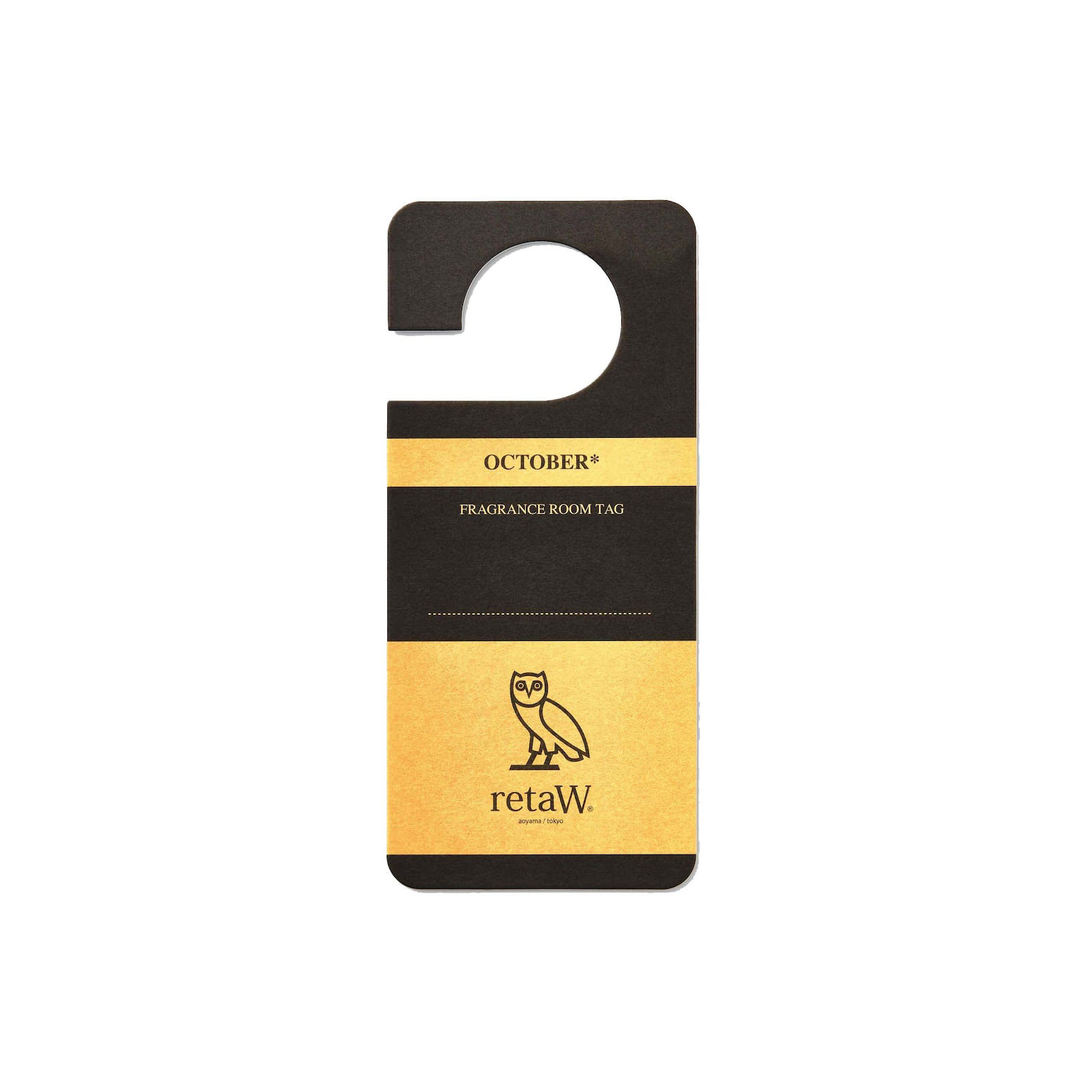 OVO retaW Room Tag BlackOVO retaW Room Tag Black - OFour