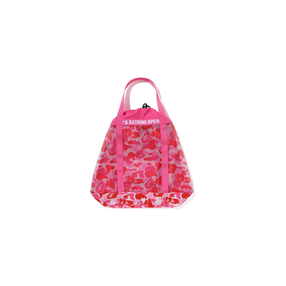 BAPE ABC Camo Mesh Tote Bag PinkBAPE ABC Camo Mesh Tote Bag Pink - OFour