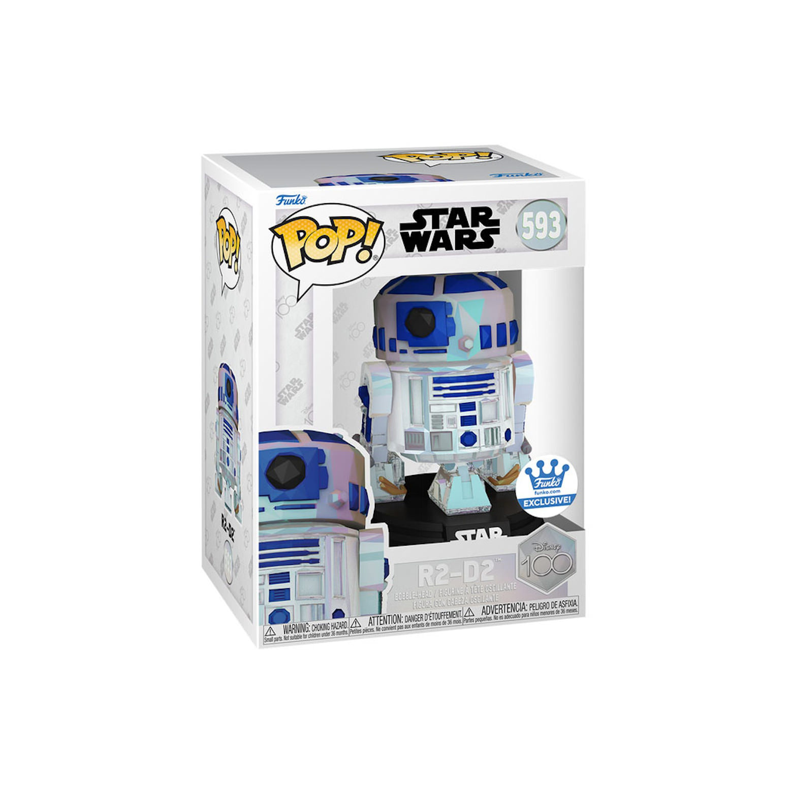 Funko Pop! Disney 100 Star Wars R2-D2 Facet Funko Shop Exclusive Figure ...