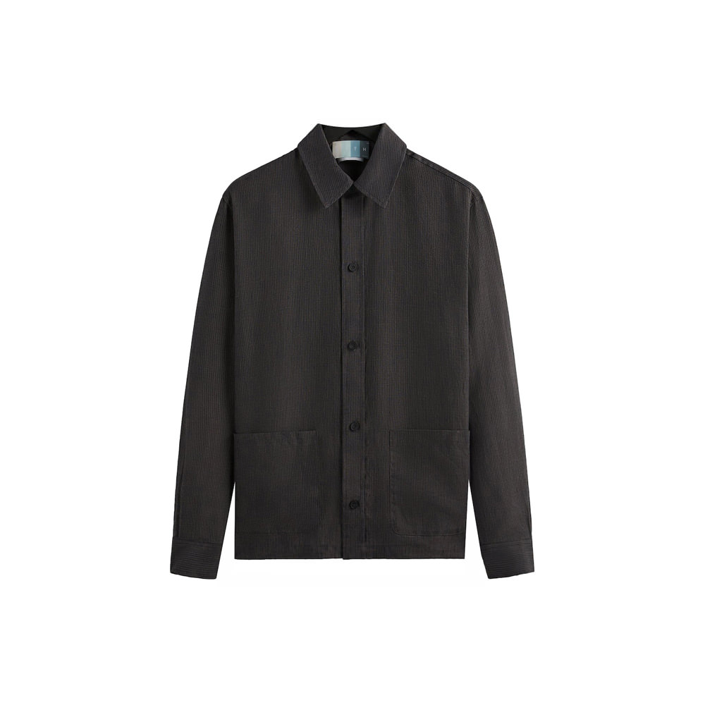 Kith Pinstripe Linen L/S Boxy Overshirt KindlingKith Pinstripe Linen L ...
