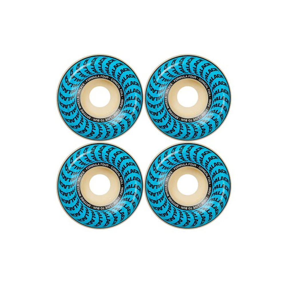 Palace x Spitfire Conical Full Formula Four Natural 51mm Wheels White ...