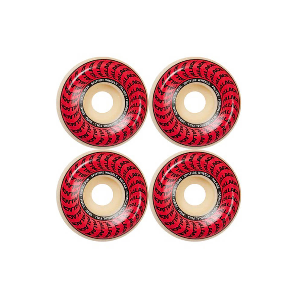 Palace x Spitfire Conical Full Formula Four Natural 52mm Wheels White/RedPalace x Spitfire ...