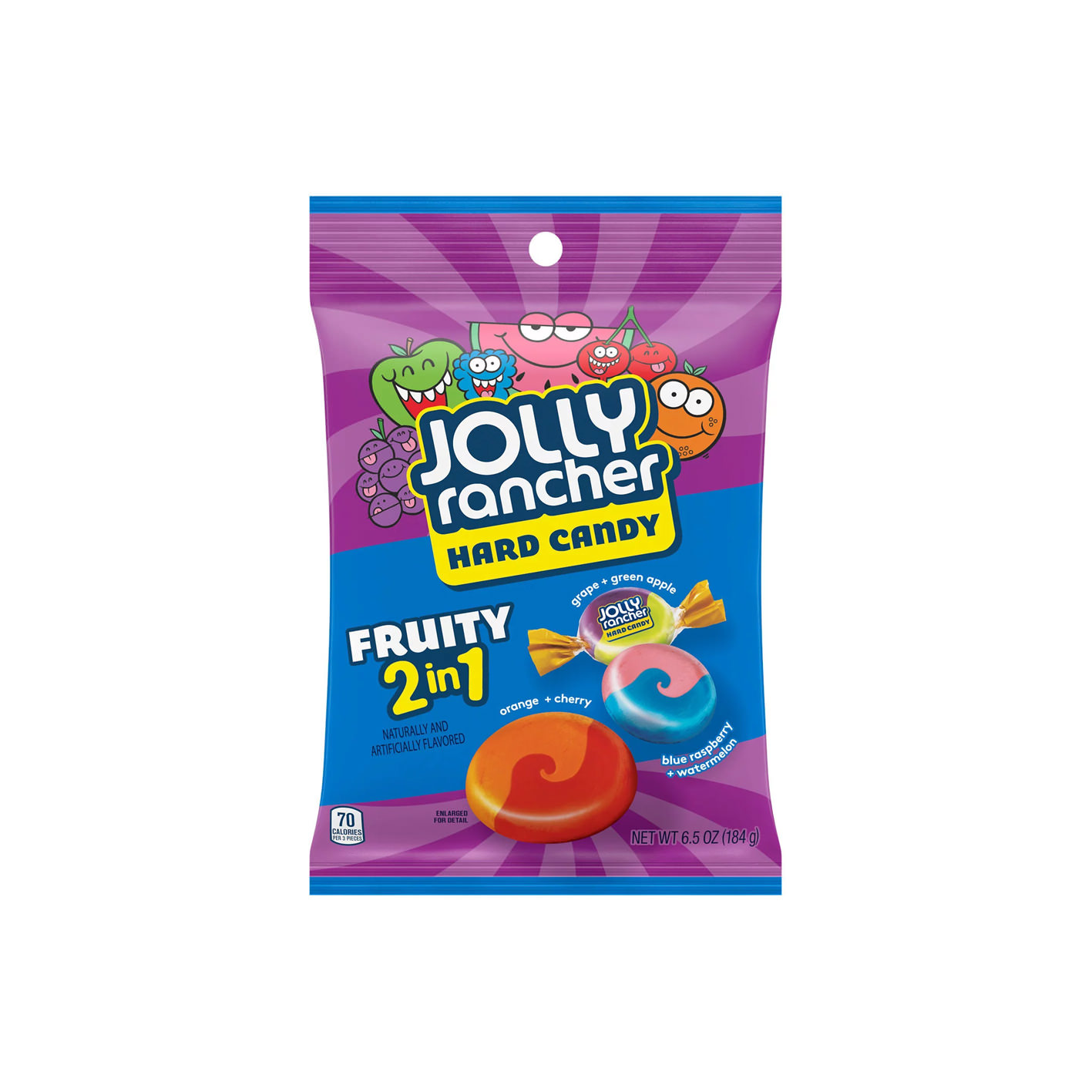 Jolly Rancher Hard Candy Fruity 2 in 1 Medium Peg, 6.5 oz.Jolly Rancher ...