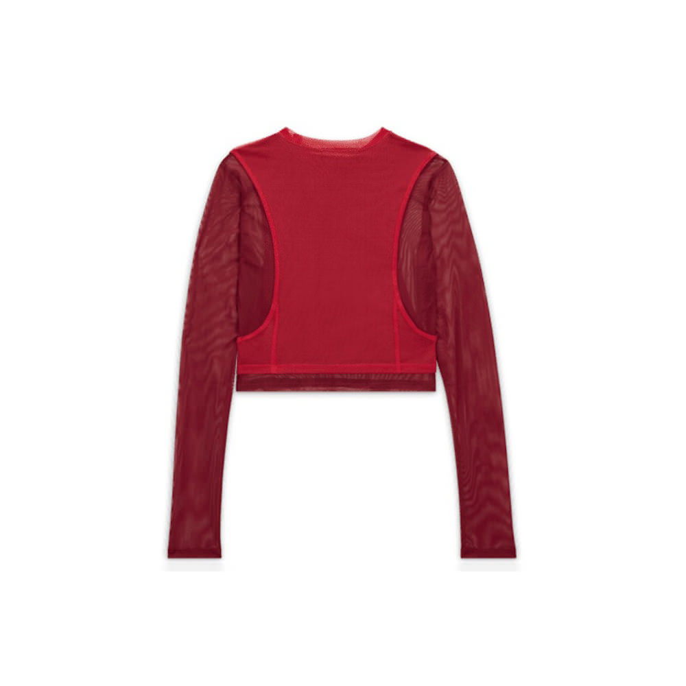 Jordan x Teyana Taylor Women’s Long-Sleeve Mesh Top Gym Red/Team ...