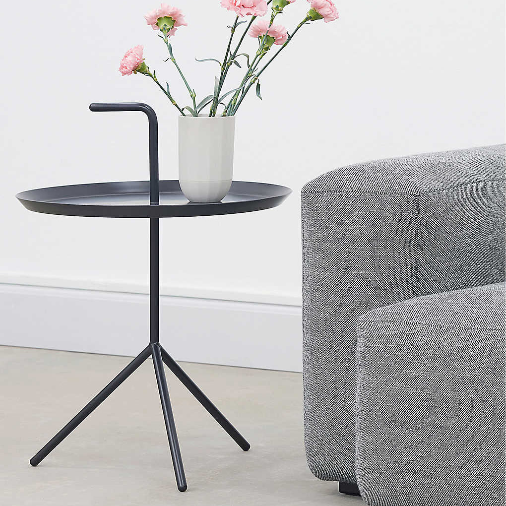 DLM powder-coated steel side table 65cm x 48cmDLM powder-coated steel ...