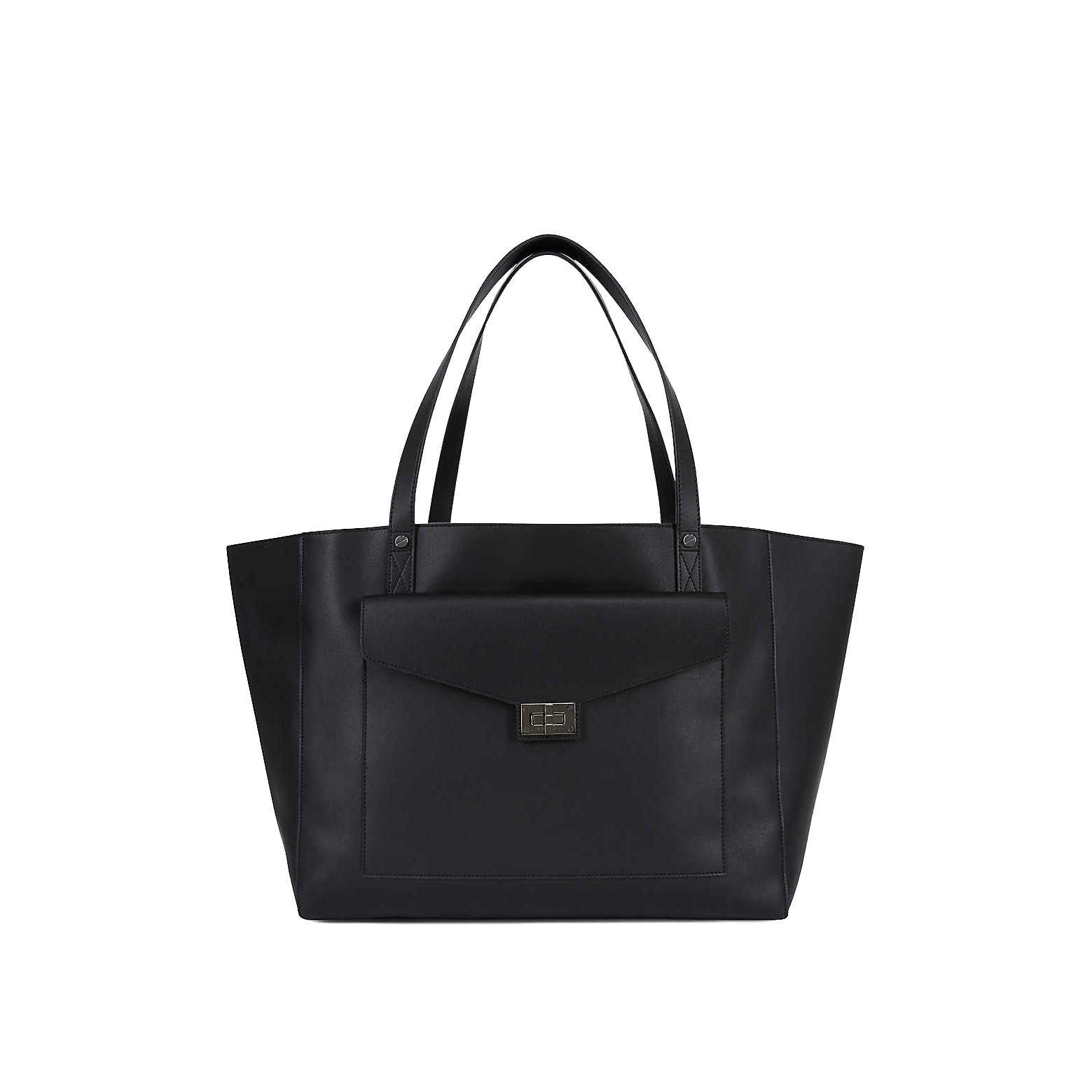 Patch-pocket leather tote bagPatch-pocket leather tote bag - OFour