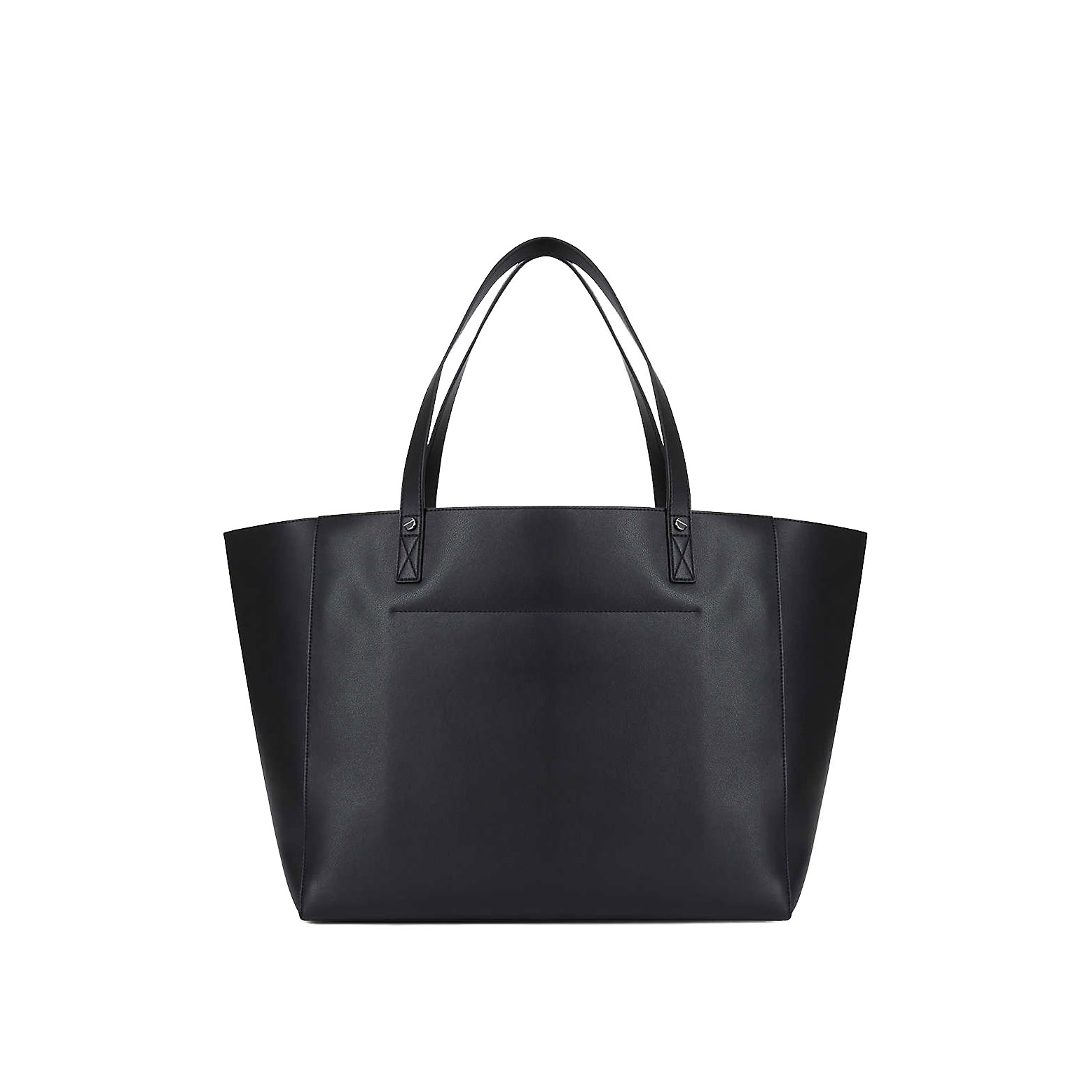 Patch-pocket leather tote bagPatch-pocket leather tote bag - OFour