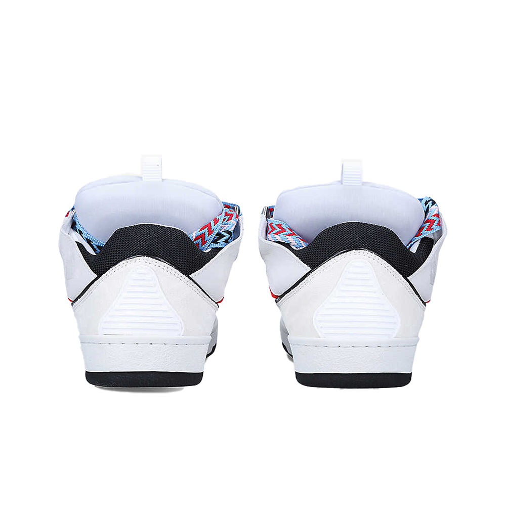 Curb contrast-trimmed leather and mesh low-top trainersCurb contrast ...