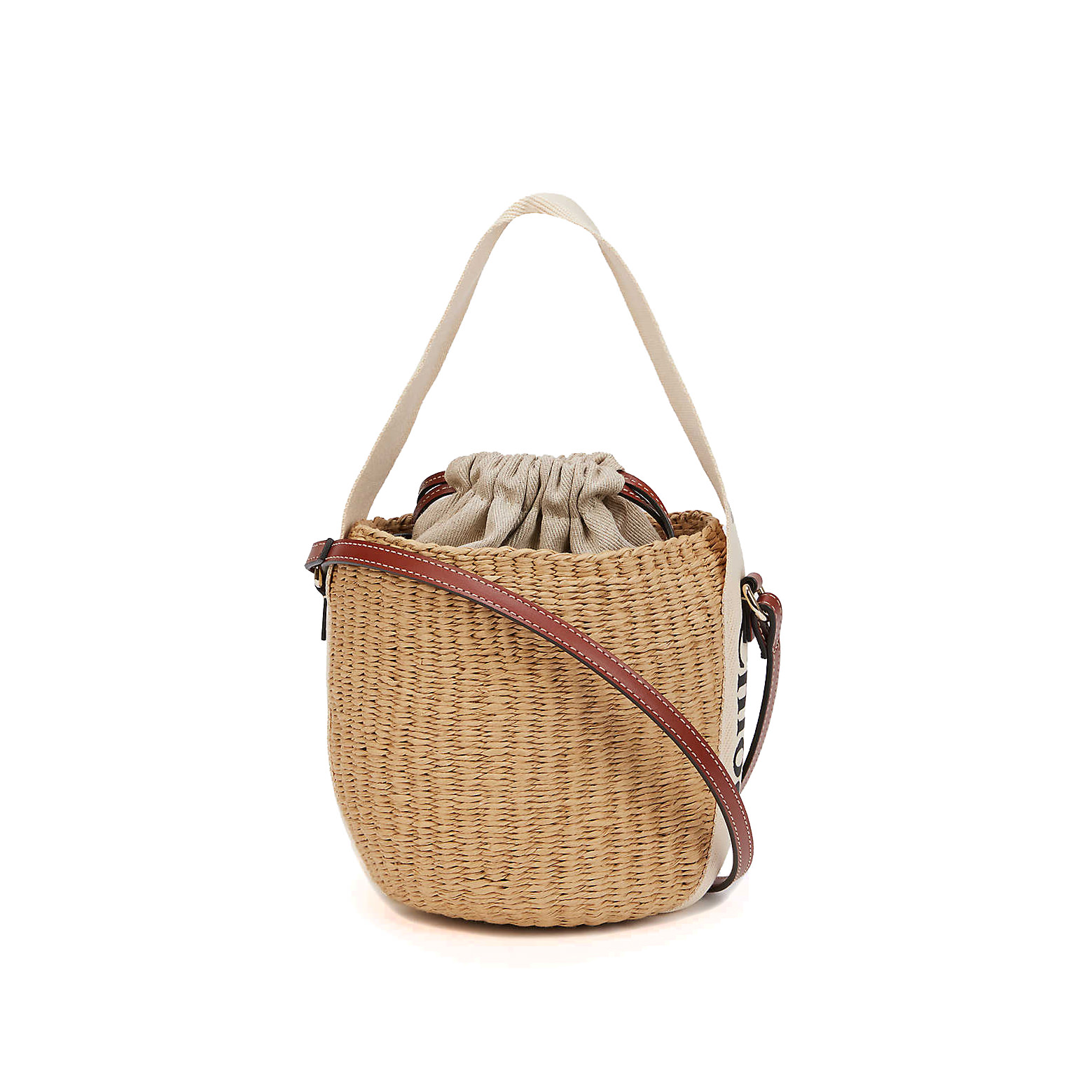 Woody small raffia basket bagWoody small raffia basket bag - OFour