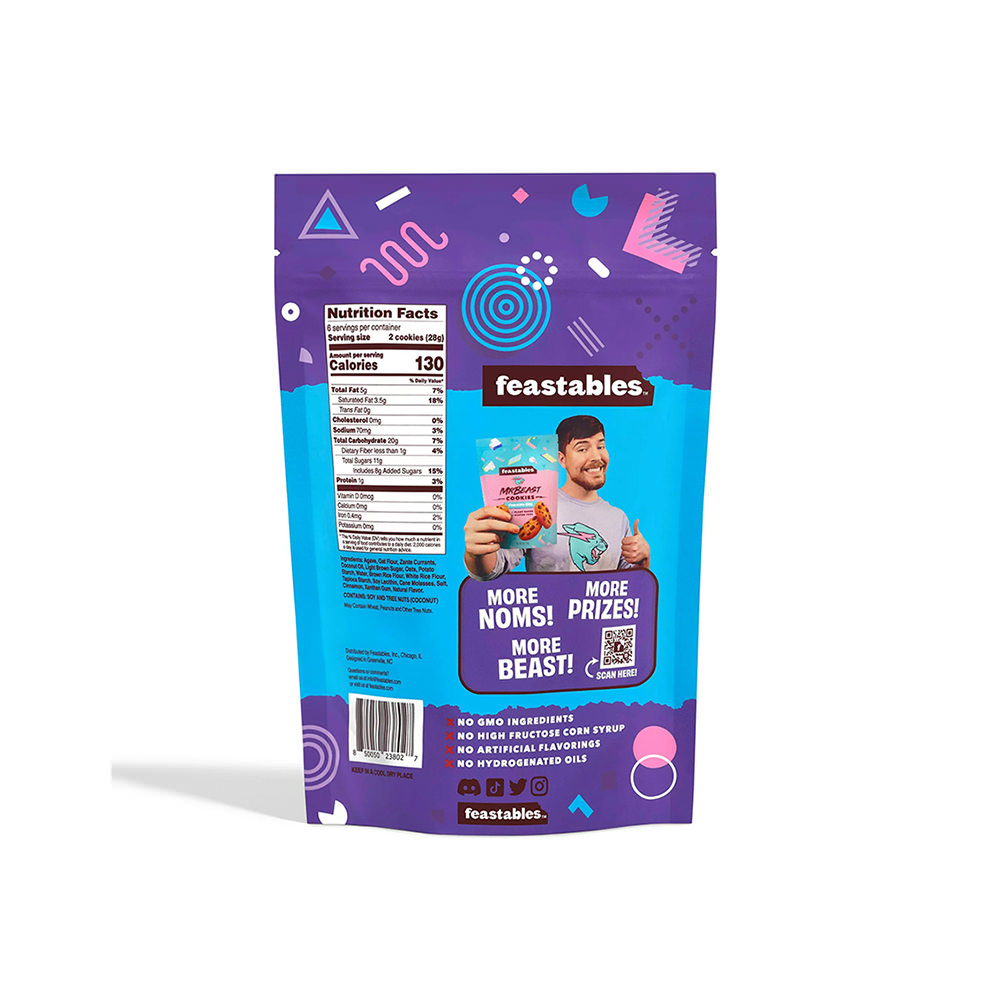 Feastables MrBeast Cinnamon Oatmeal Raisin Cookies, 6 oz, 1 ...