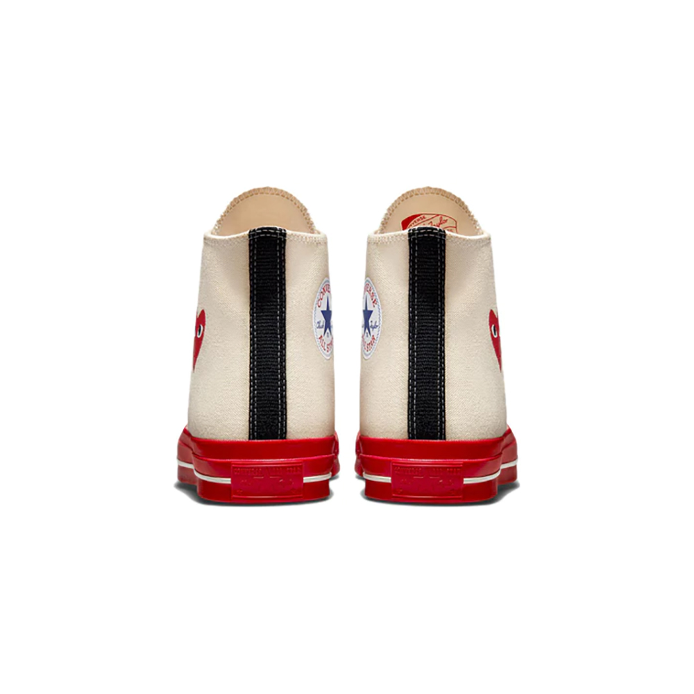 Converse Chuck Taylor All-Star 70 Hi Comme des Garcons PLAY Egret Red ...