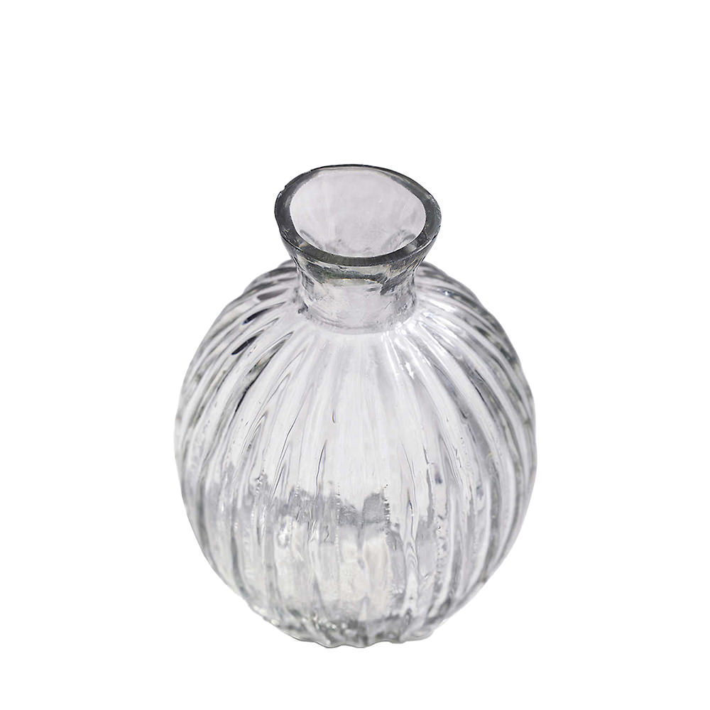 Ribbed Glass Vase 11cmribbed Glass Vase 11cm Ofour