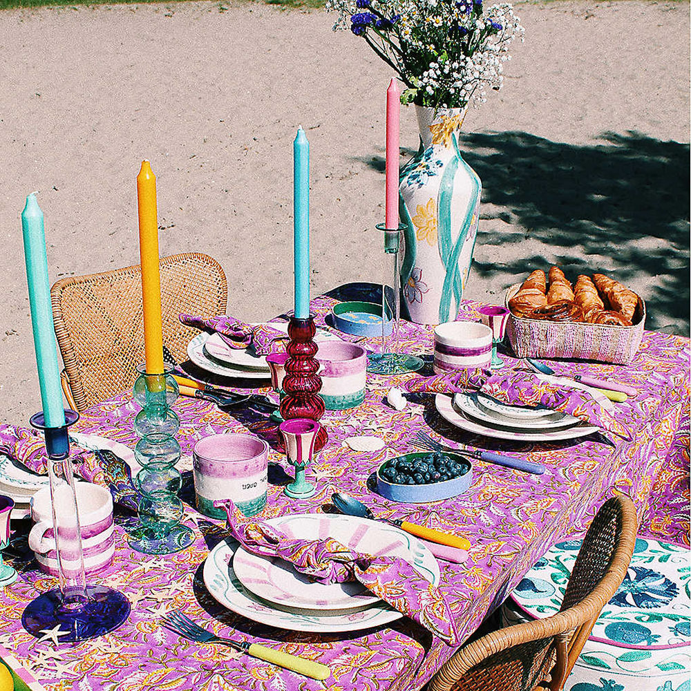 Magical Flowers hand-painted ceramic vase 42cmMagical Flowers hand ...