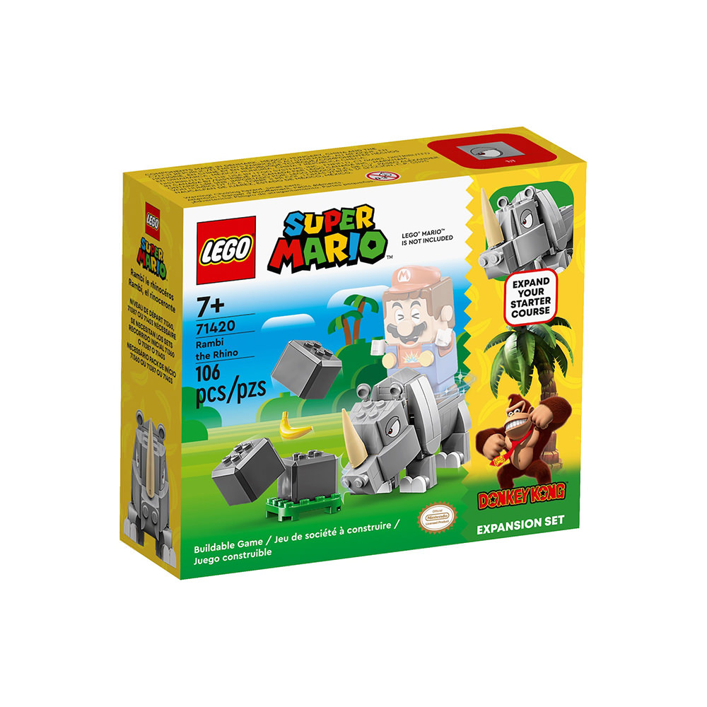 LEGO Super Mario Rambi the Rhino Donkey Kong Expansion Set 71420LEGO ...