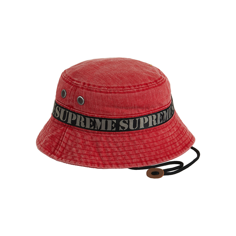 Supreme Stencil Webbing Boonie RedSupreme Stencil Webbing Boonie Red ...