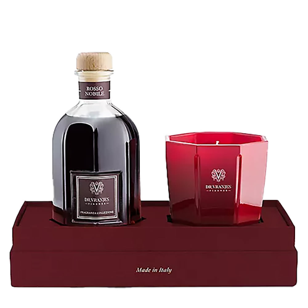 Rosso Nobile reed diffuser and scented candle gift setRosso Nobile reed ...